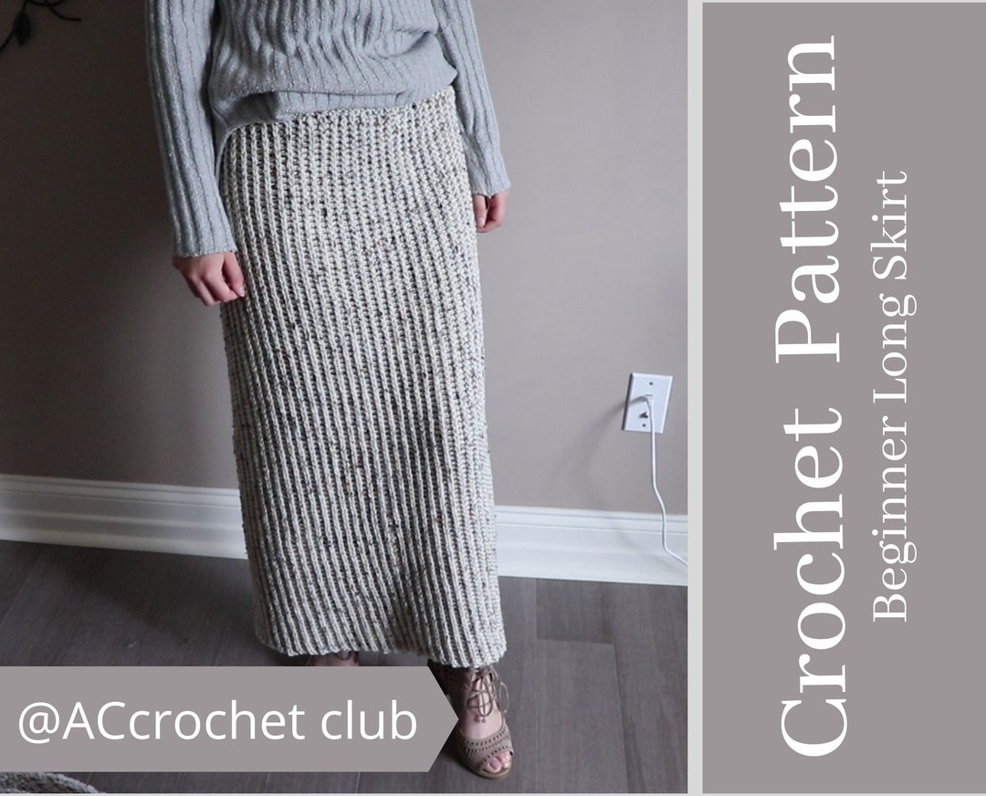 CROCHET PATTERN // Beginner Long Skirt // Instant PDF Download With ...