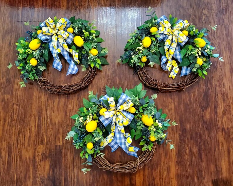 Lemon Wreath Summer Wreath Berries Wreath Spring Wreath - Etsy