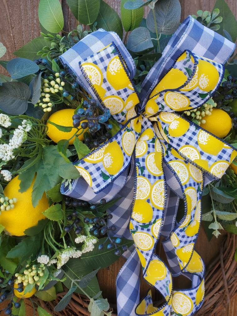 Lemon Wreath, Summer Wreath, Berries Wreath, Spring Wreath, Front Door ...