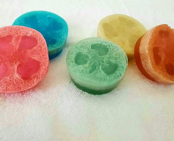 Loofah Soap Scented Soap Bar Luffa Soap Bar Natural Luffa | Etsy