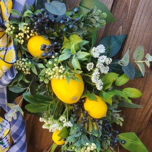 Lemon Wreath, Summer Wreath, Berries Wreath, Spring Wreath, Front Door ...