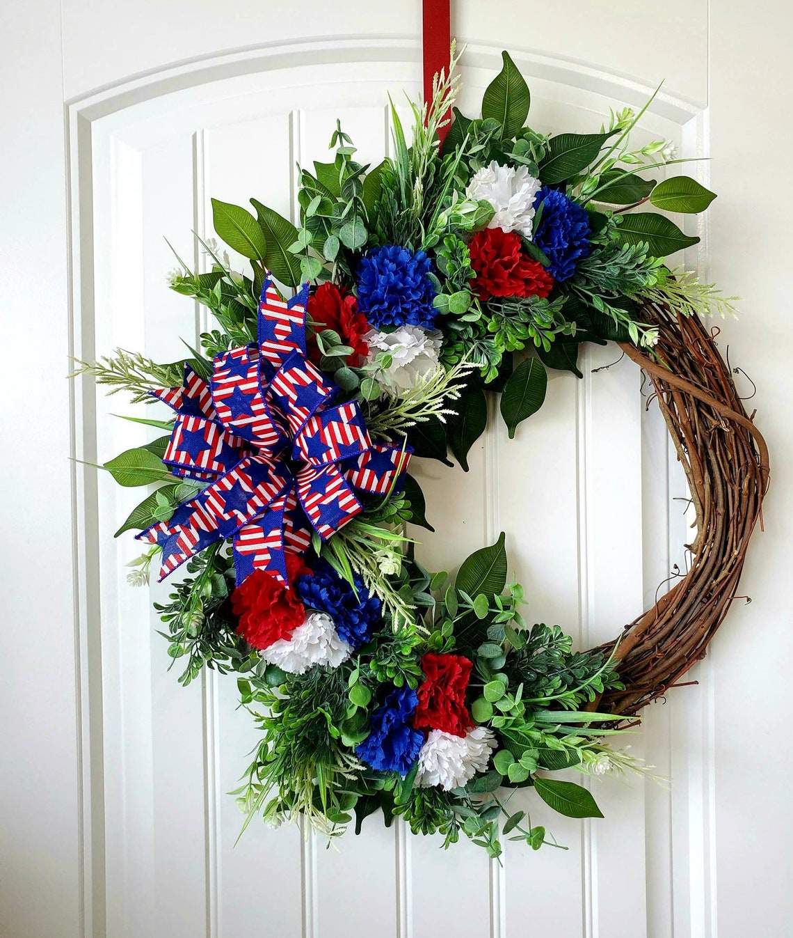 Patriotic Wreath Memorial Day Wreath 4th of July Wreath | Etsy