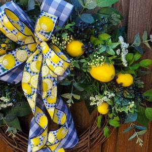 Lemon Wreath, Summer Wreath, Berries Wreath, Spring Wreath, Front Door ...