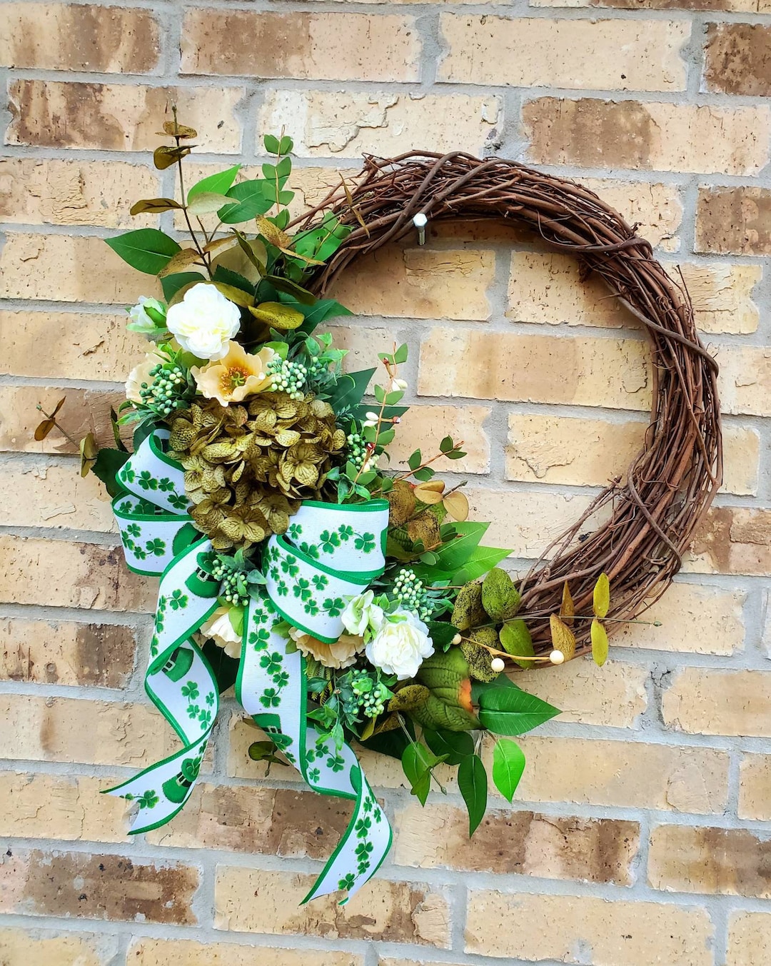 Modern St. Patrick’s Day Wreath, Elegant Lucky Wreath, Irish Wreath ...