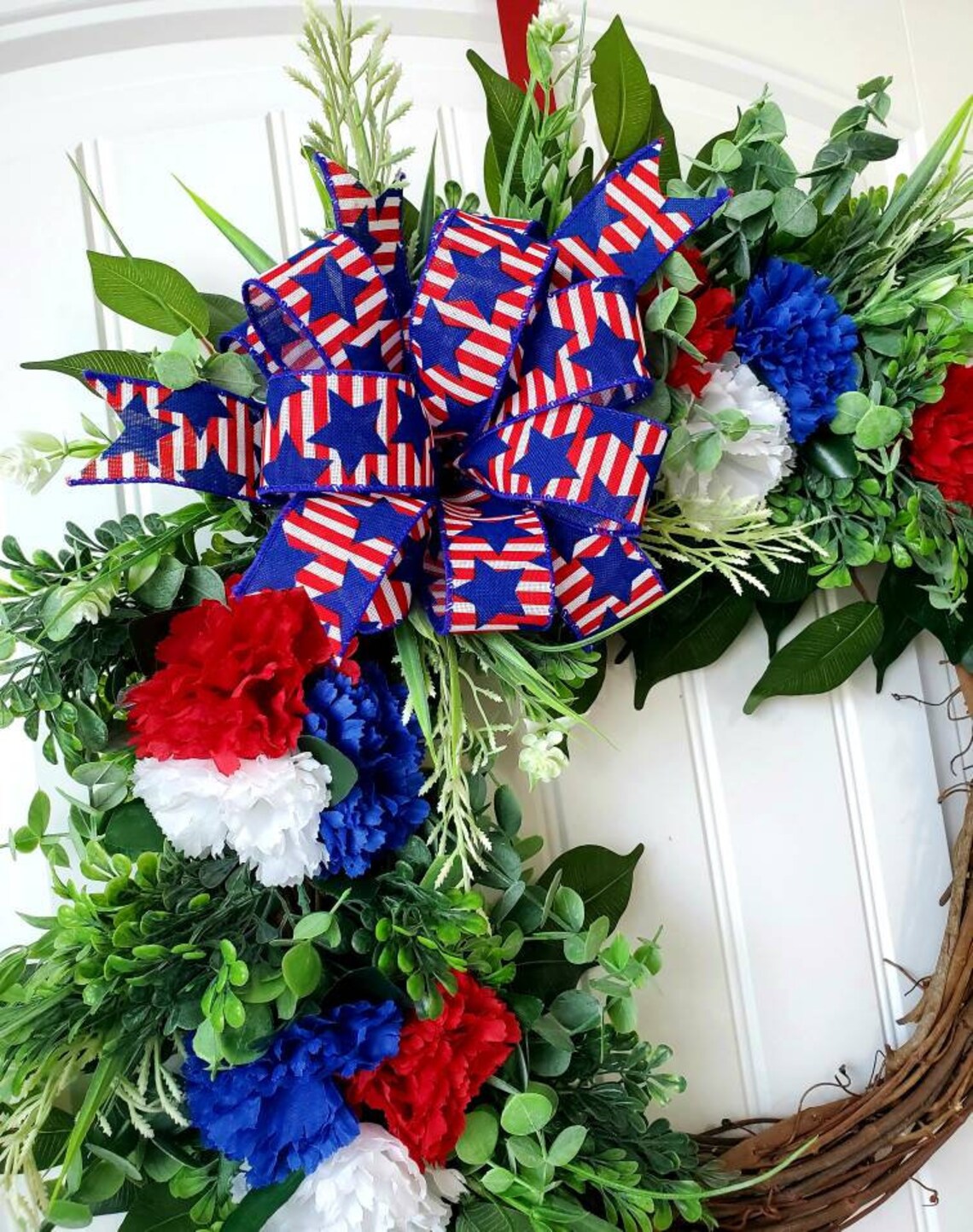 Patriotic Wreath Memorial Day Wreath 4th of July Wreath | Etsy