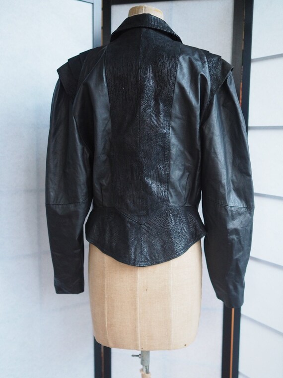Structural Leather Bomber Jacket - Gem