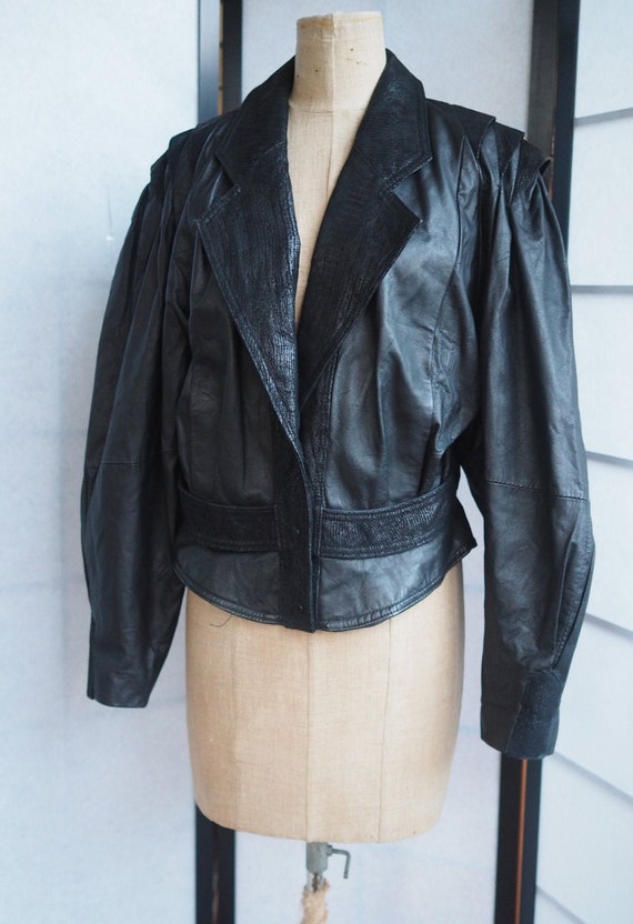 Structural Leather Bomber Jacket - Gem