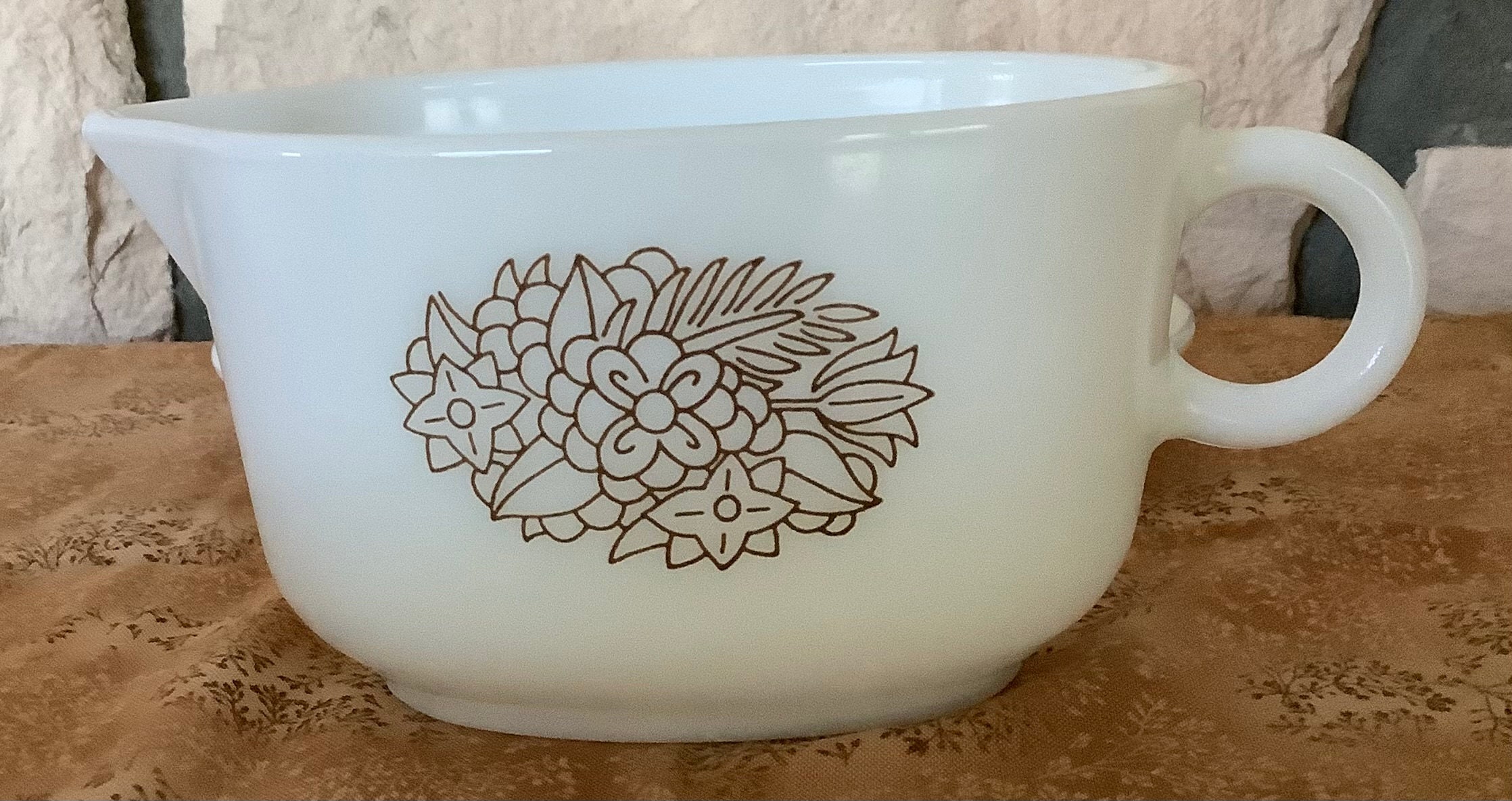 Pyrex Woodland Gravy Boat and Saucer Set Vintage/retro Dinnerware - Etsy