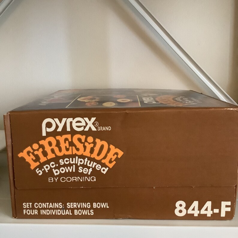 Pyrex Fireside 5-pc. Sculptured Bowl Set by Corning (844-F) - Vintage ...
