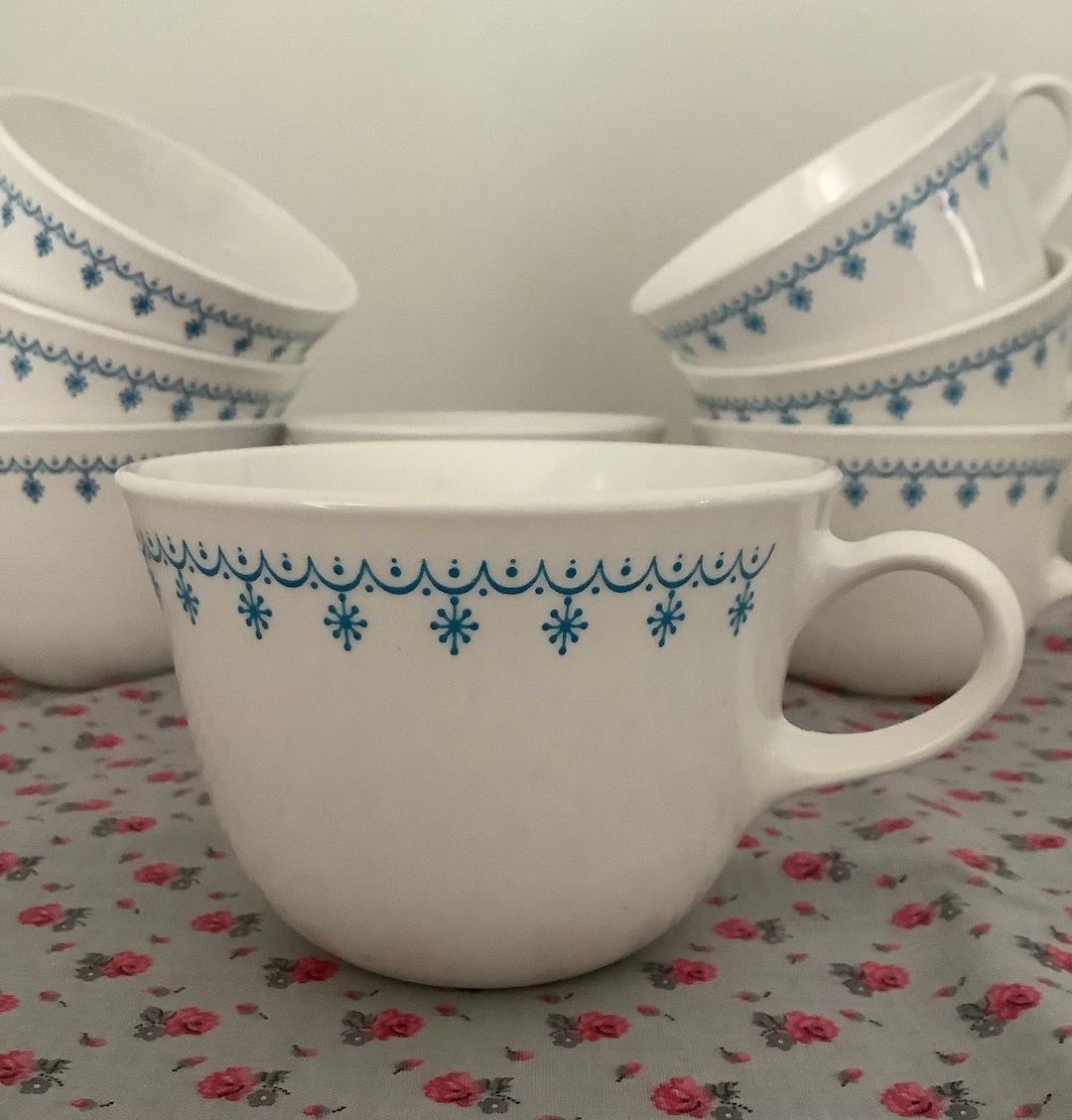 Snowflake Blue Corelle Livingware Vintage Coffee Cup - Etsy