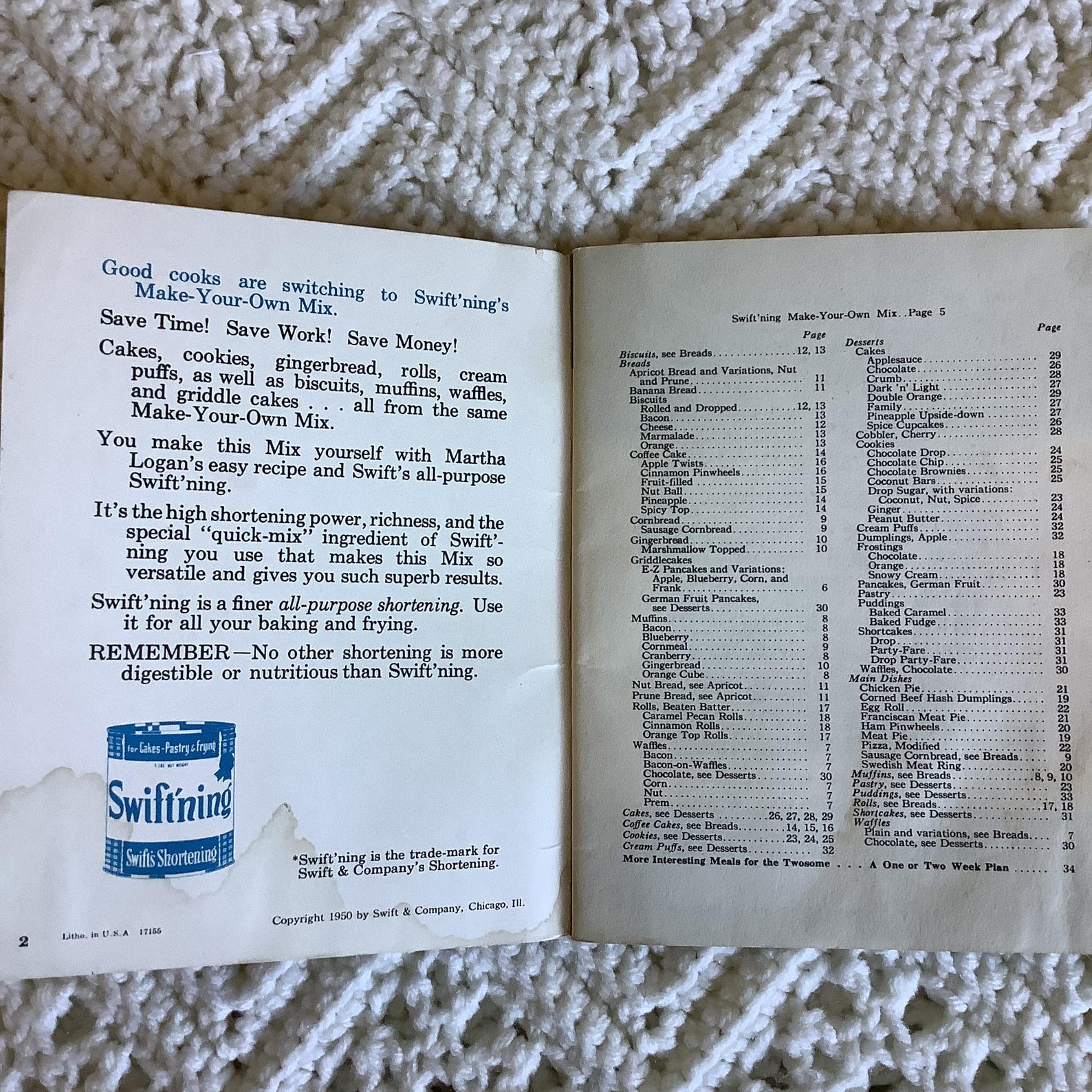 77 Recipes Using Swiftning Make-your-own Mix by Martha Logan Vintage ...