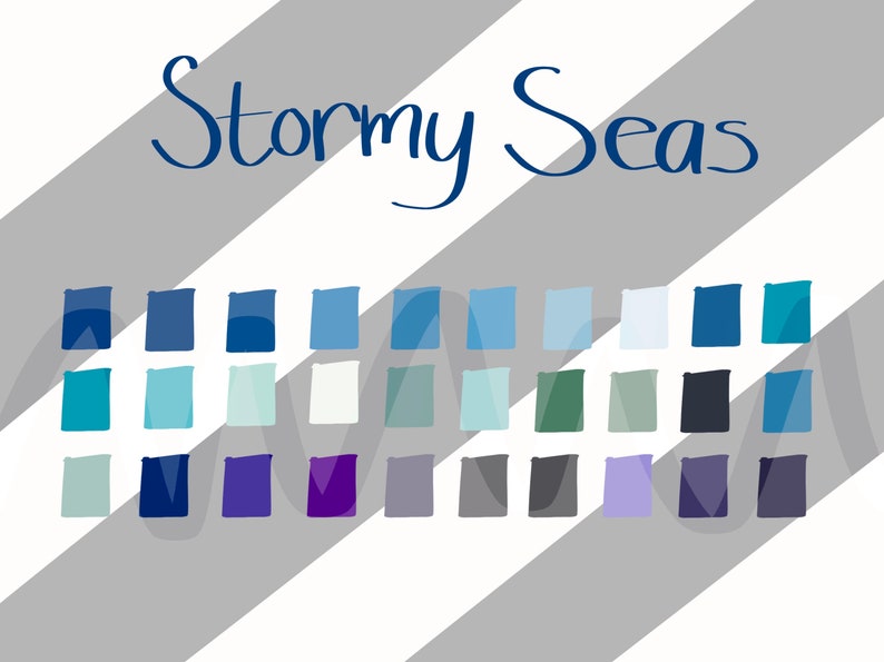Stormy Seas Procreate Color Palette - Etsy
