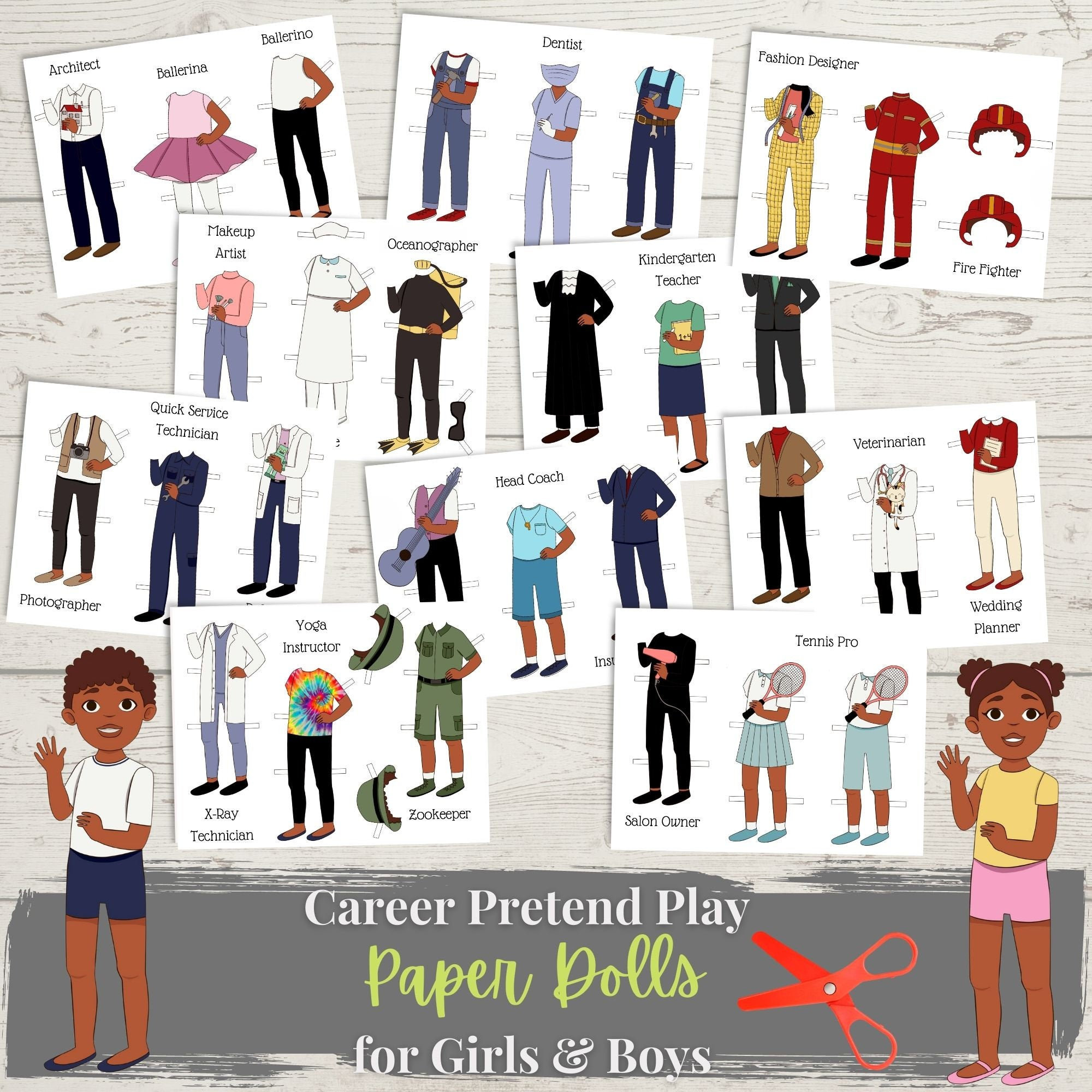 Paper Dolls-digital | Printable Paper Dolls African American, ABC ...
