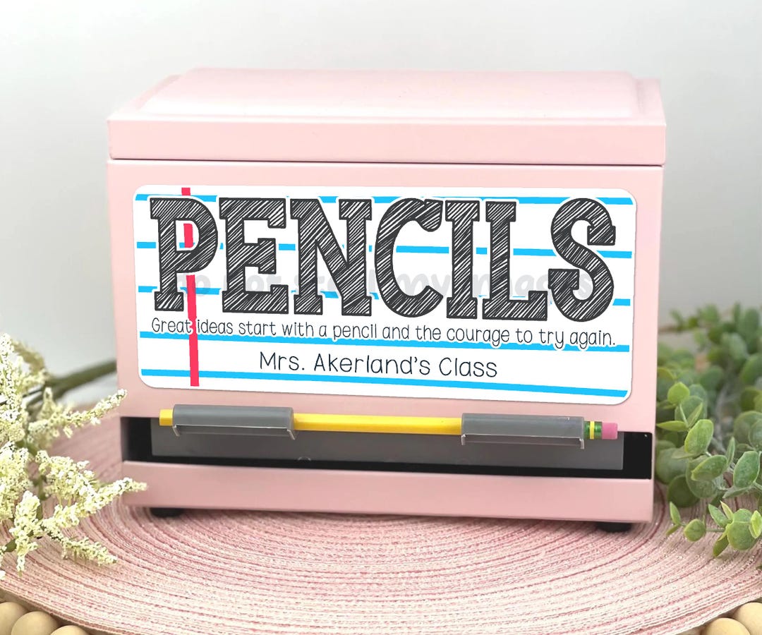 Personalized Pencil Dispenser Vinyl Decal, Teacher Appreciation - Etsy