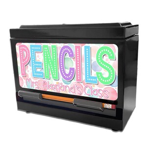 Pencil Dispenser Waterproof Vinyl Decal Personalized With a Name ...