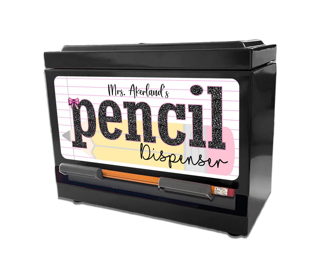 Custom Pencil Dispenser Waterproof Vinyl Decal OR Magnetic Decal ...