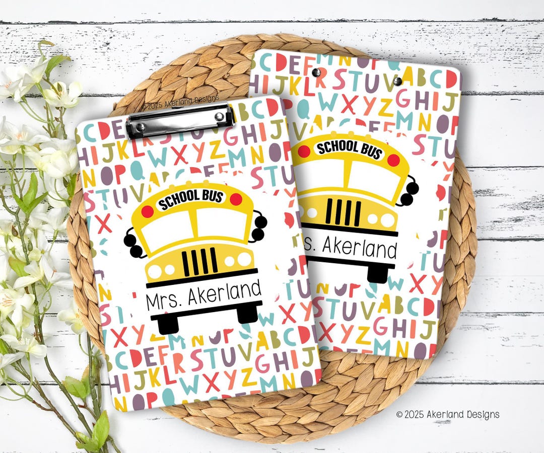 School Bus Driver Clipboard With Personalization Front and Back | Gift ...
