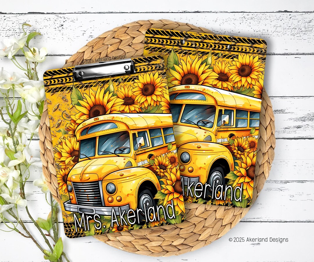 Bus Driver Clipboard With Personalization Front and Back - Gift for Bus ...