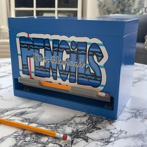 Custom Pencil Dispenser Vinyl Decal Personalized With a Name - Etsy