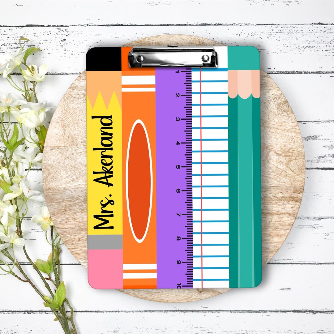 Personalized Teacher Clipboard With Personalization on Both Sides FRONT ...
