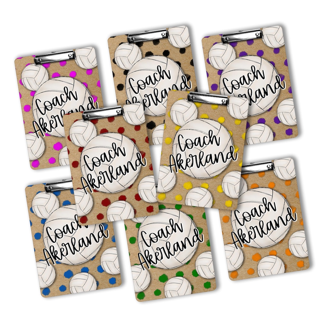 Volleyball Coach Clipboard With Personalization on Both Sides FRONT AND ...