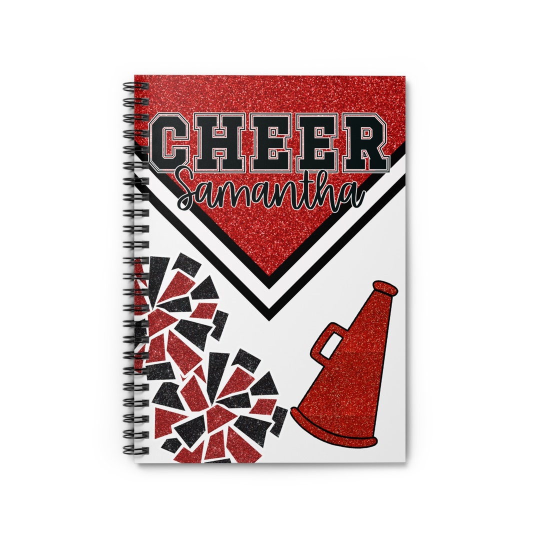 Red Cheer Spiral Notebook 8x6 Inch White Unlined Paper Gift for ...