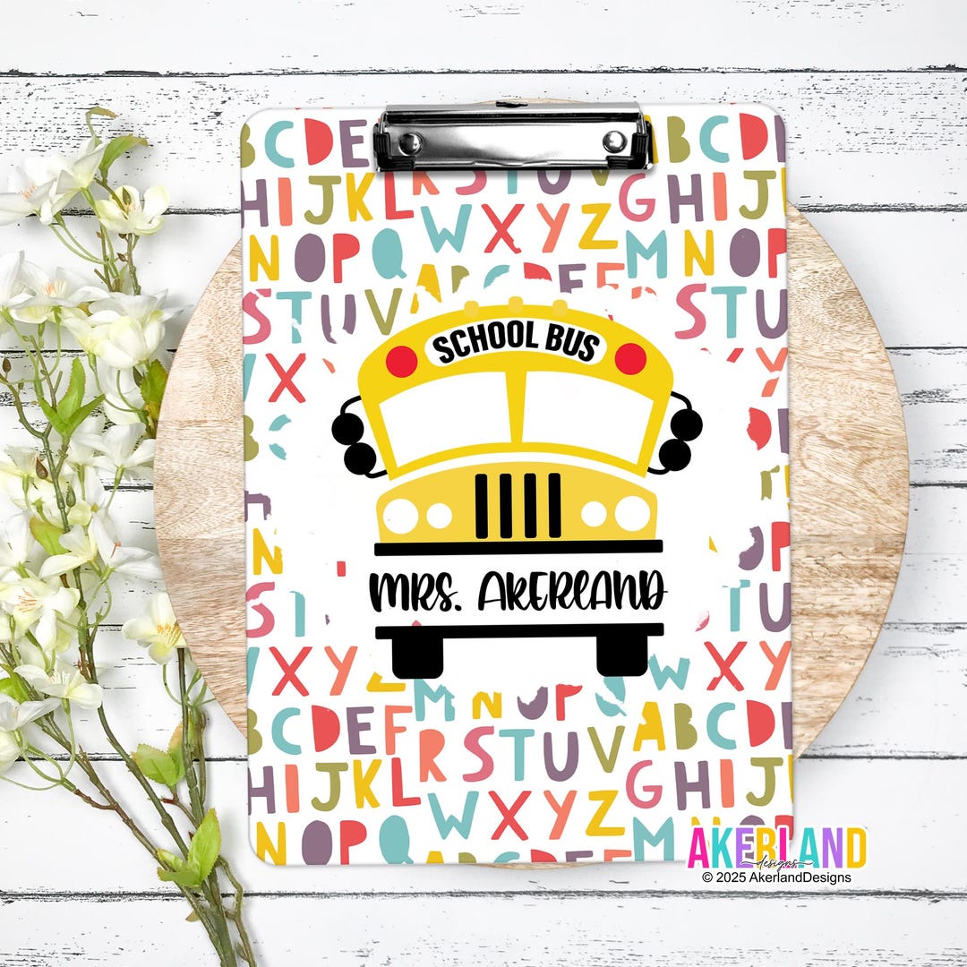 School Bus Driver Clipboard With Personalization Front and Back | Gift ...