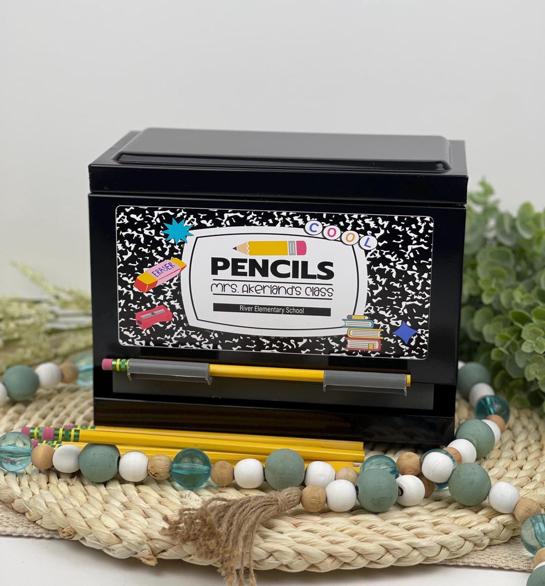 Custom Decal for Pencil Dispenser, Vinyl Decal Personalized With a Name ...