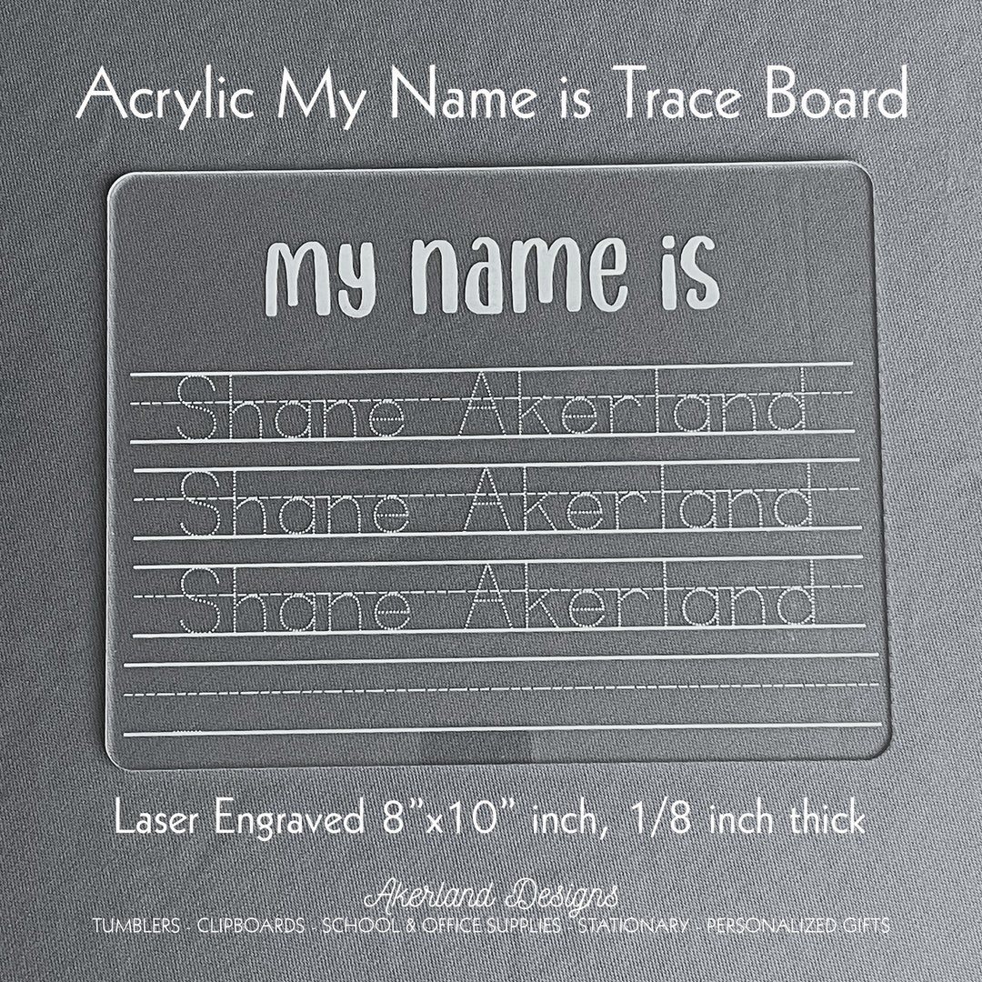Dry Erase Name Practice Trace Board Homeschool Tools Education Supplies ...