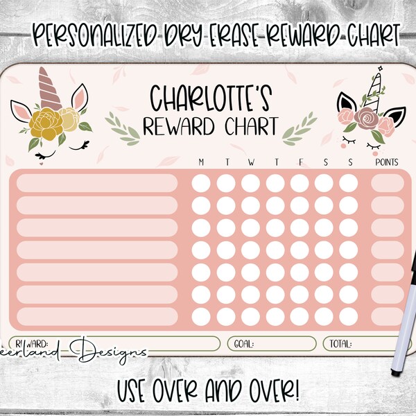 Dry Erase Chore Chart - Etsy