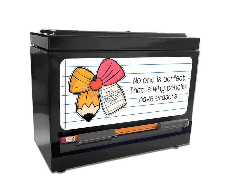 Pencil Dispenser Vinyl Decal Personalized With a Name Waterproof Vinyl ...
