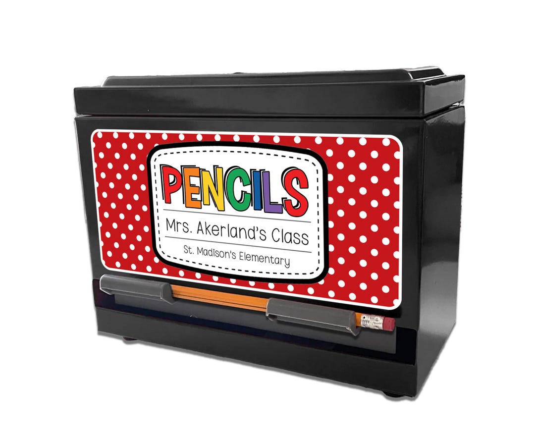 Custom Pencil Dispenser Waterproof Vinyl Decal OR Magnetic Decal ...