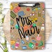 School Bus Driver Clipboard With Personalization Front and Back Gift ...