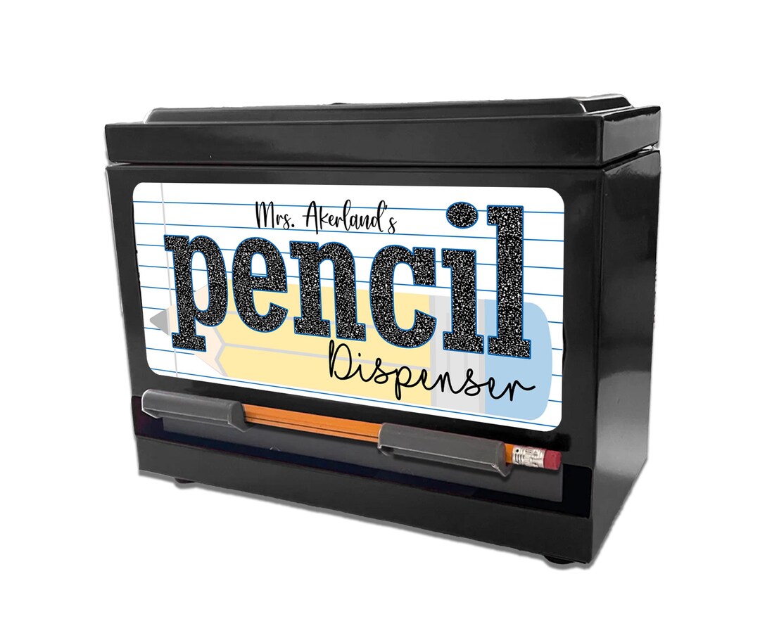 Custom Pencil Dispenser Waterproof Vinyl Decal OR Magnetic Decal ...
