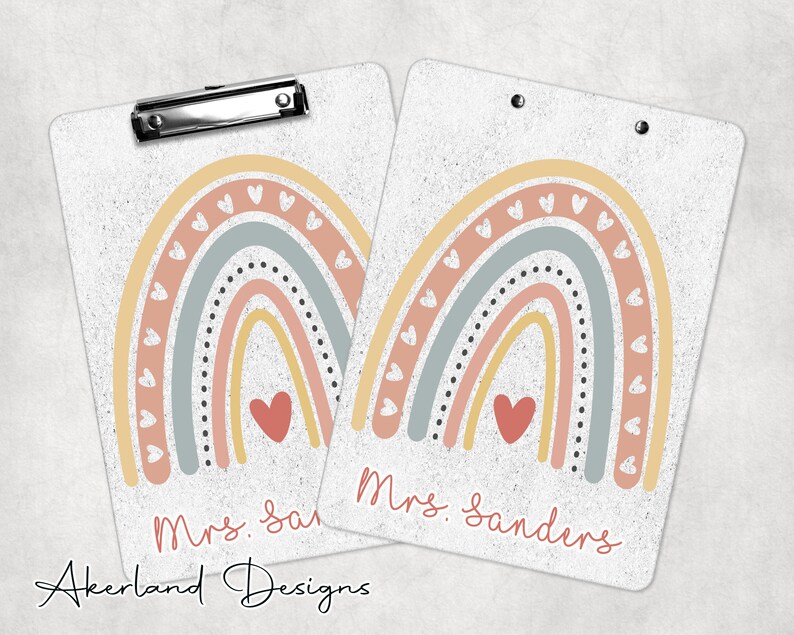 Pastel Rainbow Clipboard Teacher Appreciation Gift Back to - Etsy