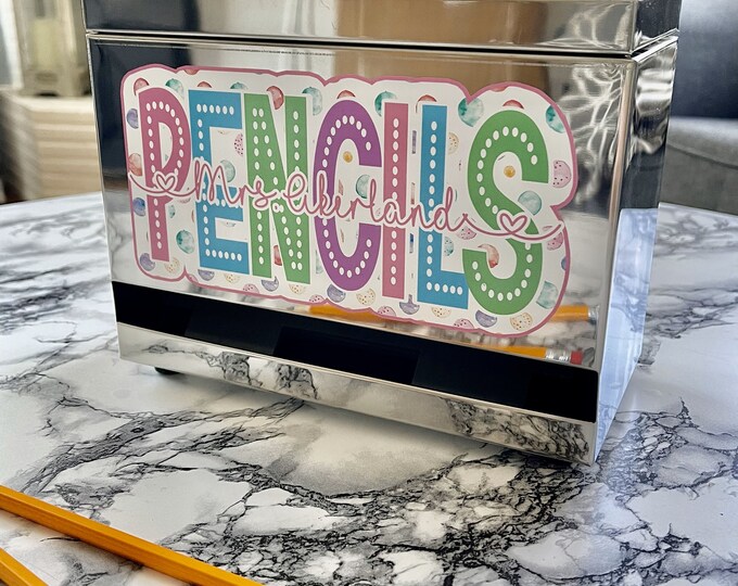 Custom Pencil Dispenser Vinyl Decal Personalized With a Name - Etsy