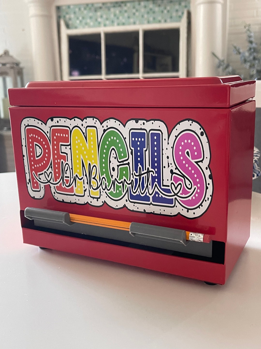 Pencil Dispenser Personalized for Teacher / Classroom Decor/ Gift for ...