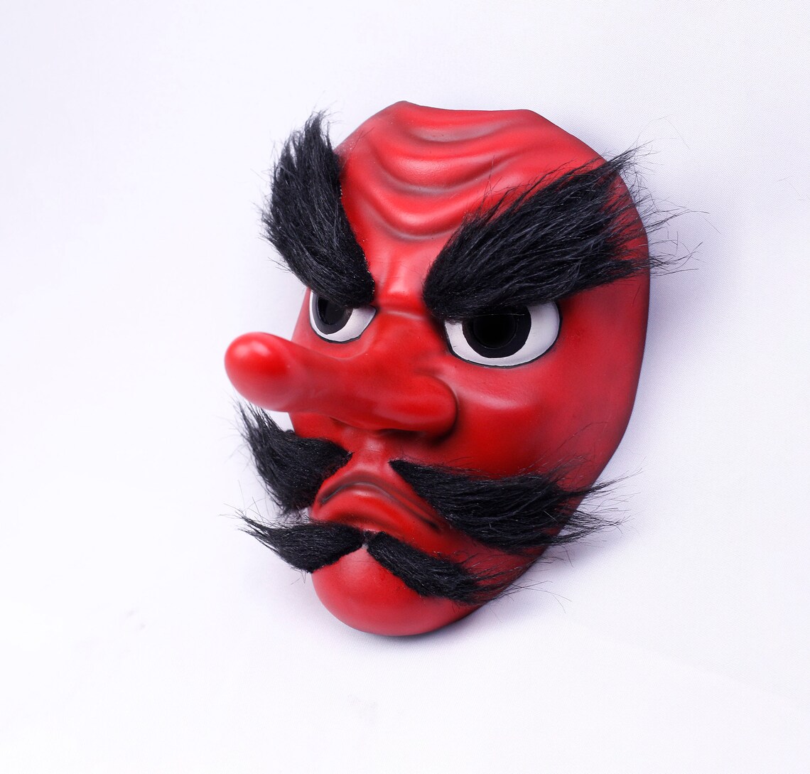 Tengu Sakonji Wearable Mask Realistic Hair - Etsy