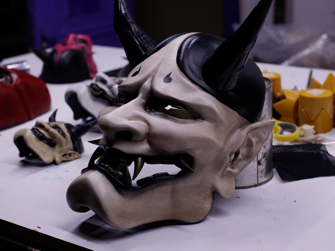 Hannya Mask Oni Yokai Japanese Inspired Wearable and for Wall - Etsy