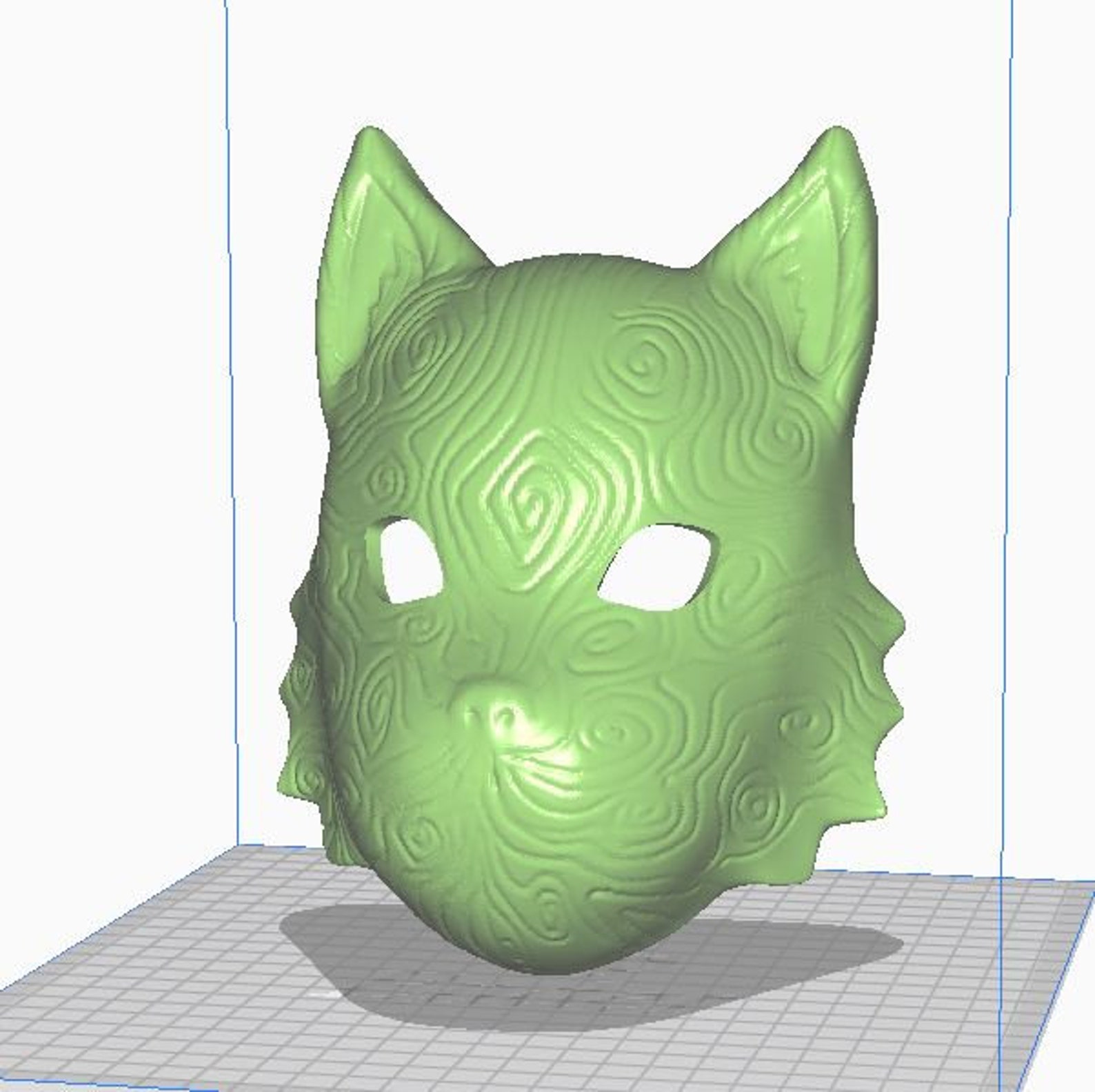 STL Model Fox Kitsune Wood Mask for 3D Printing Ambu - Etsy