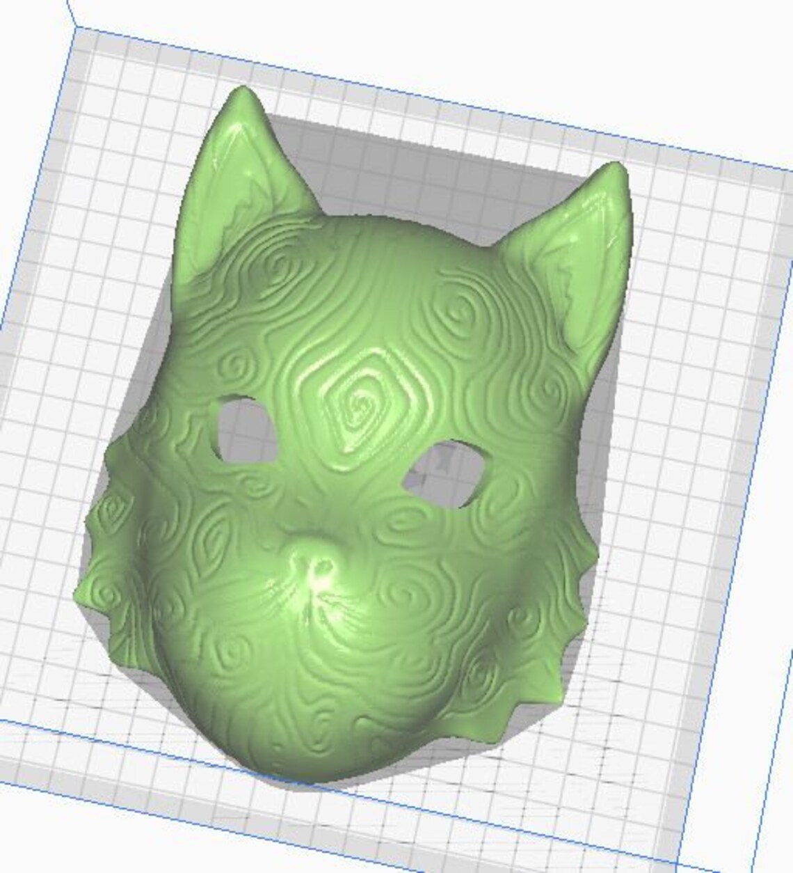 STL Model Fox Kitsune Wood Mask for 3D Printing Ambu - Etsy