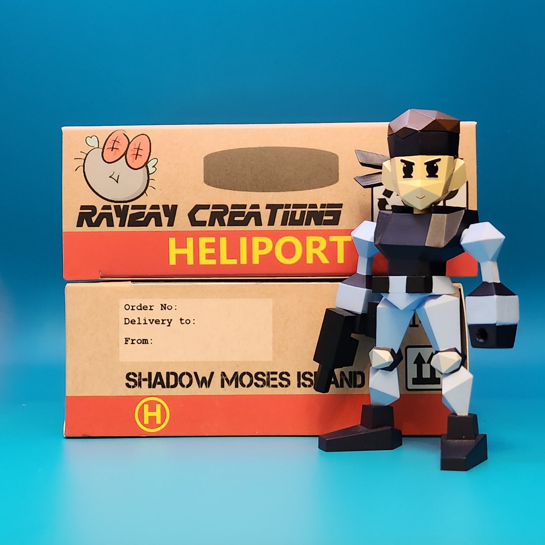 Solid Snake Custom Figure With Cardboard Box - Etsy