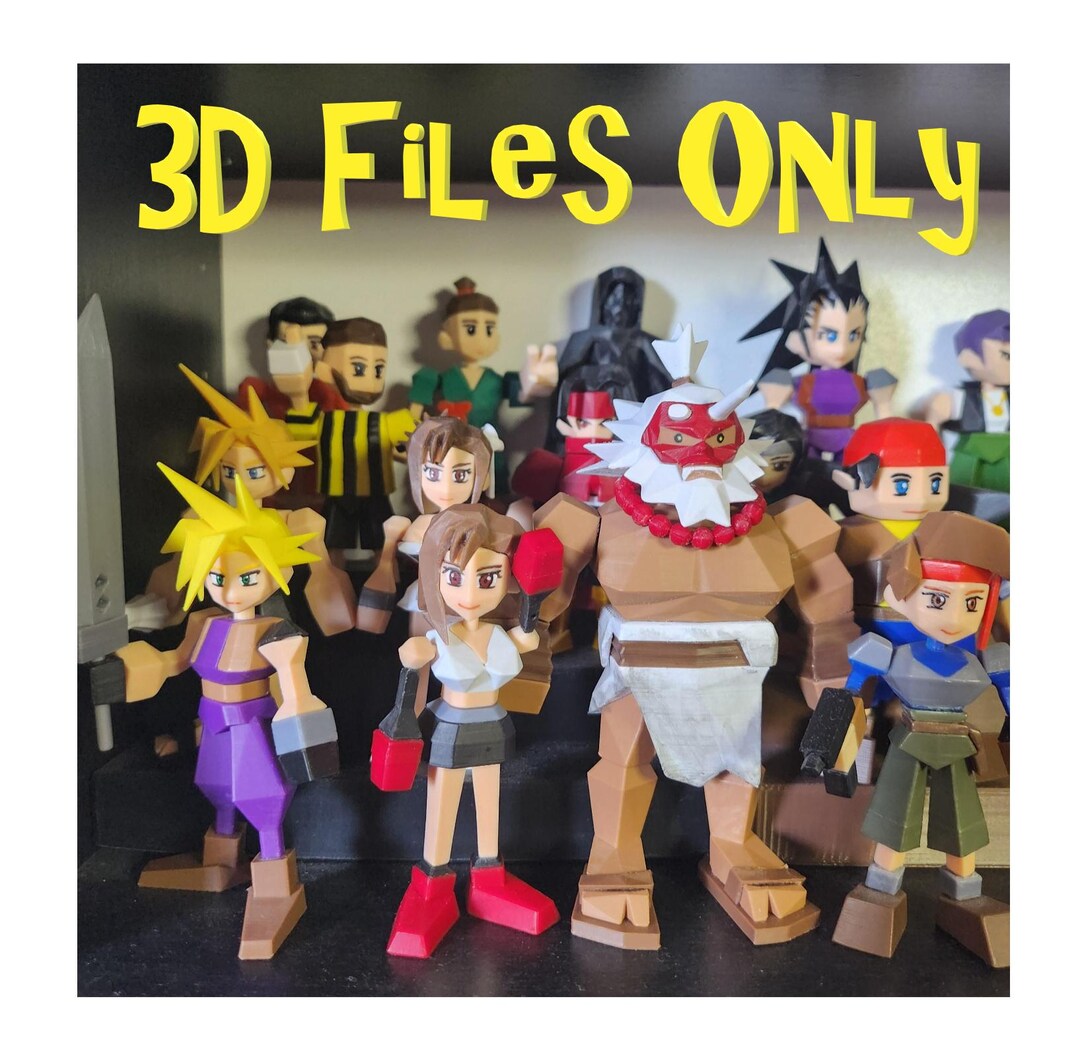 3D Model Design for Custom Low Poly Style Figure / Final Fantasy 7'ify ...