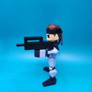 Solid Snake Custom Figure With Cardboard Box - Etsy