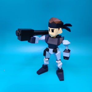 Solid Snake Custom Figure With Cardboard Box - Etsy