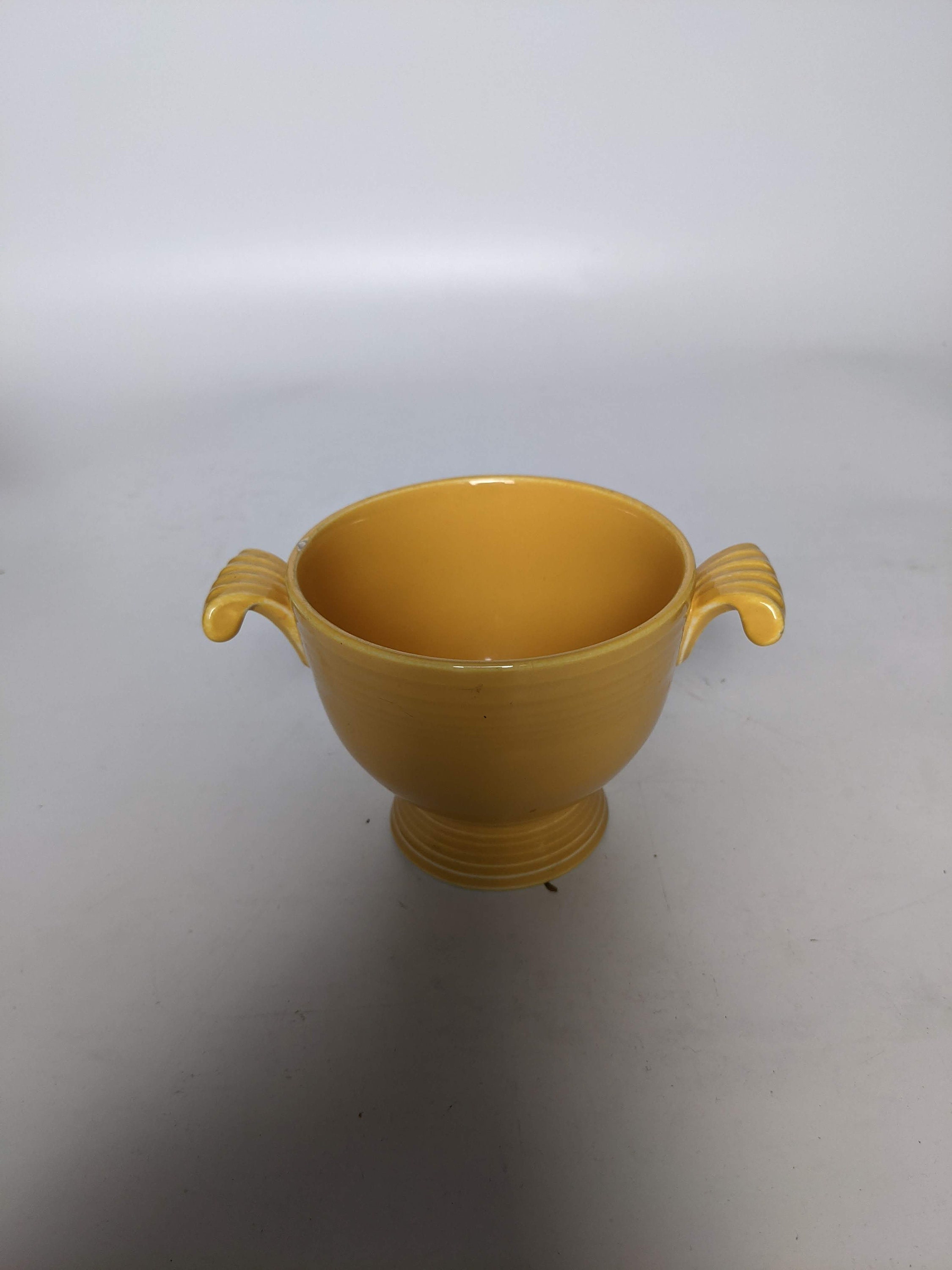 Yellow Fiesta Sugar Bowl and Ceral Bowl - Etsy