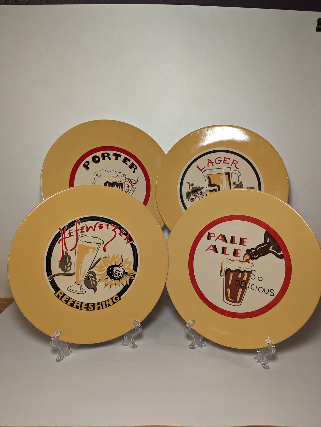 Pottery Barn "beer" Themed Appy Plates - Etsy