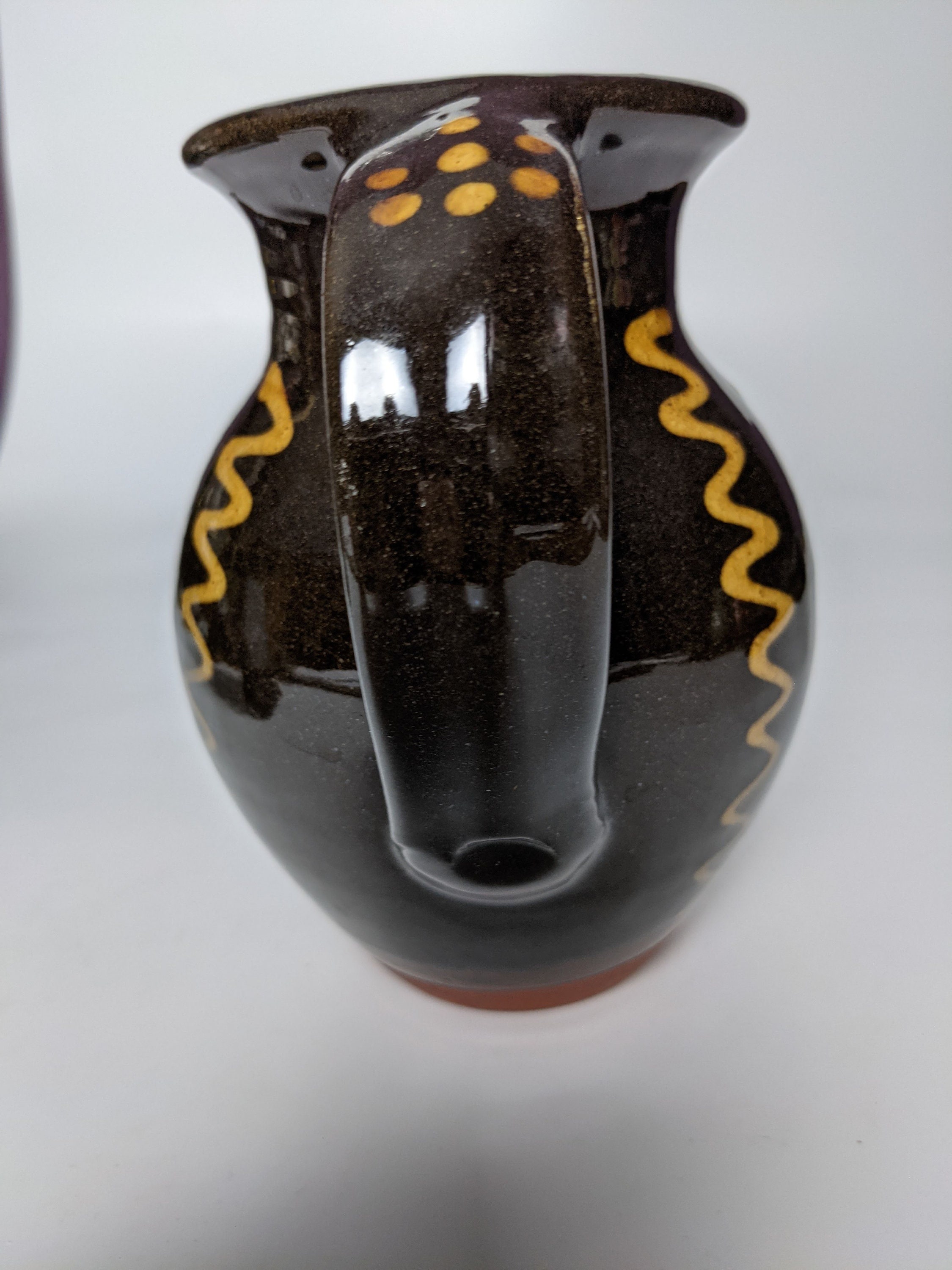 Brown Slipware Jug With Decoration - Etsy