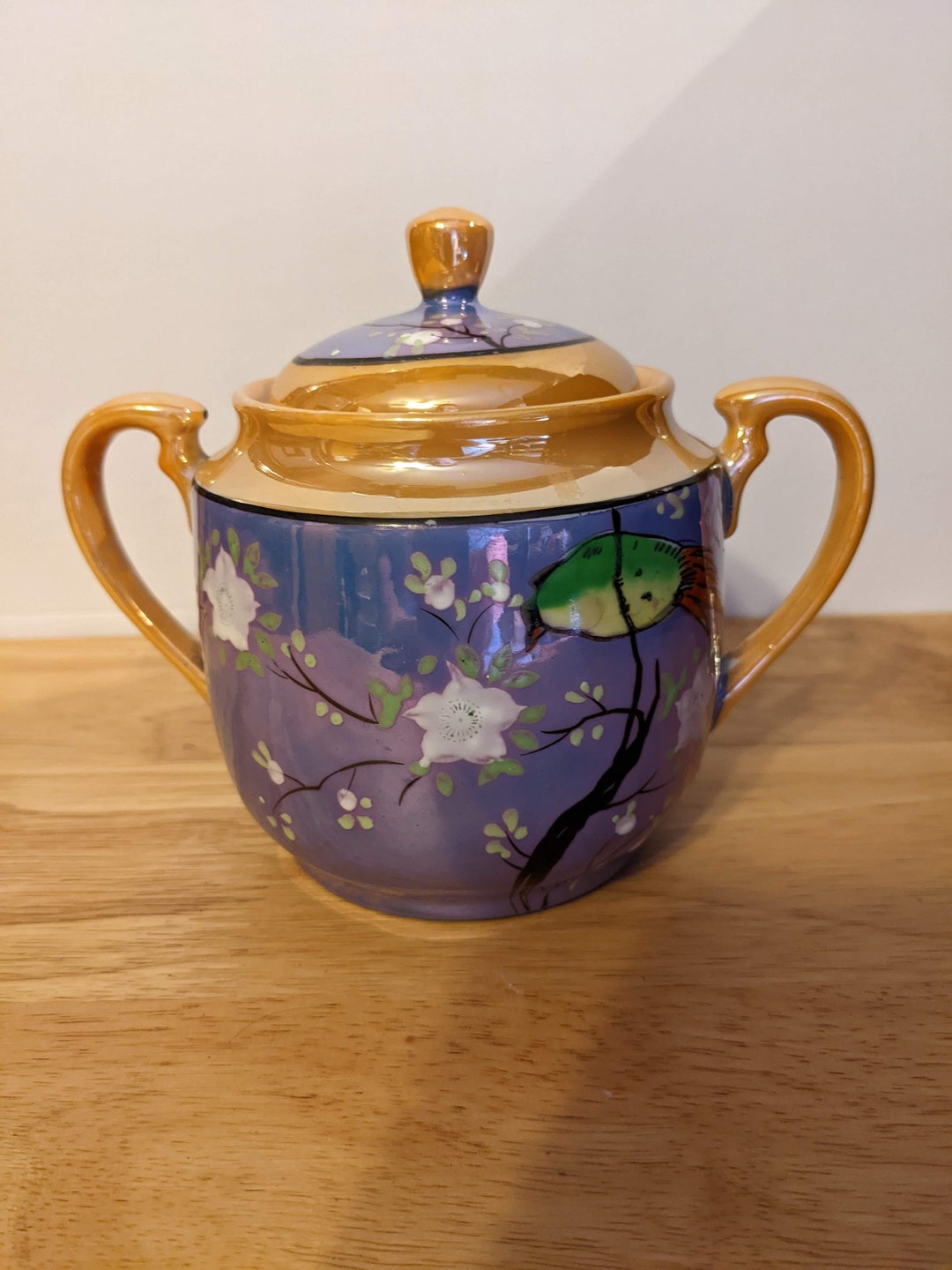 Lusterware - Japanese Takito Sugar Bowl With Lid - Etsy