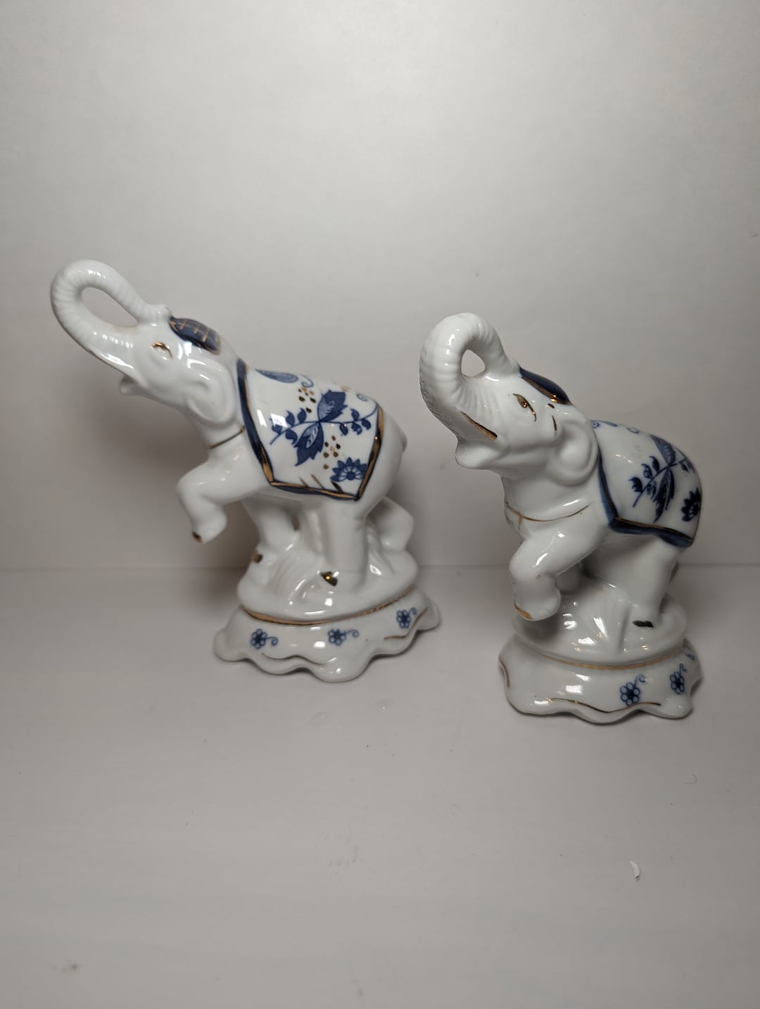 Delft Elephant Figurines - Etsy